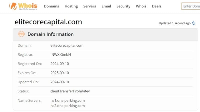 Elitecorecapital Reviews: Rating, Industry Rank, and Risk Analysis