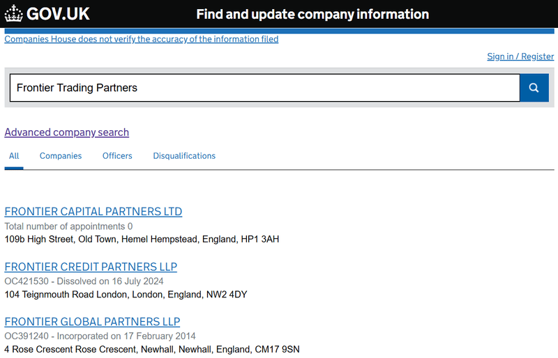 Frontier Trading Partners Reviews: Rating, Industry Rank, and Risk Analysis