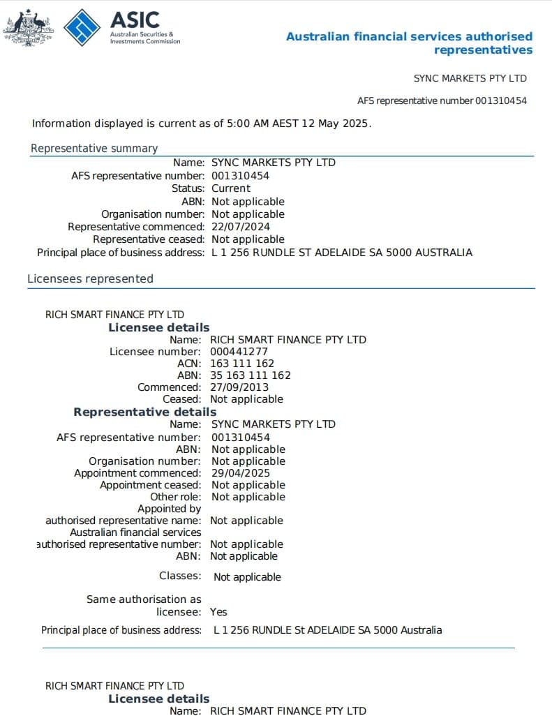 Sync Markets Pig-Butchering Scam? Does Its Claimed ASIC License Protect ...