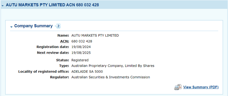 Autu Securities Reviews: Rating, Industry Rank, and Risk Analysis