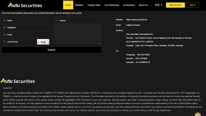 Autu Securities Reviews: Rating, Industry Rank, and Risk Analysis