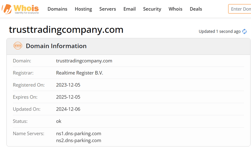 Trust Trading Company Reviews: Rating, Industry Rank, and Risk Analysis